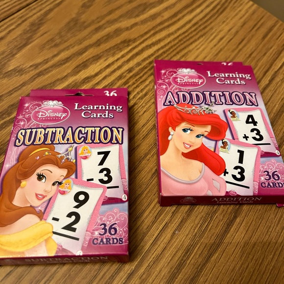 Disney | Other | Disney Princess Flash Cards Addition Subtraction Math ...